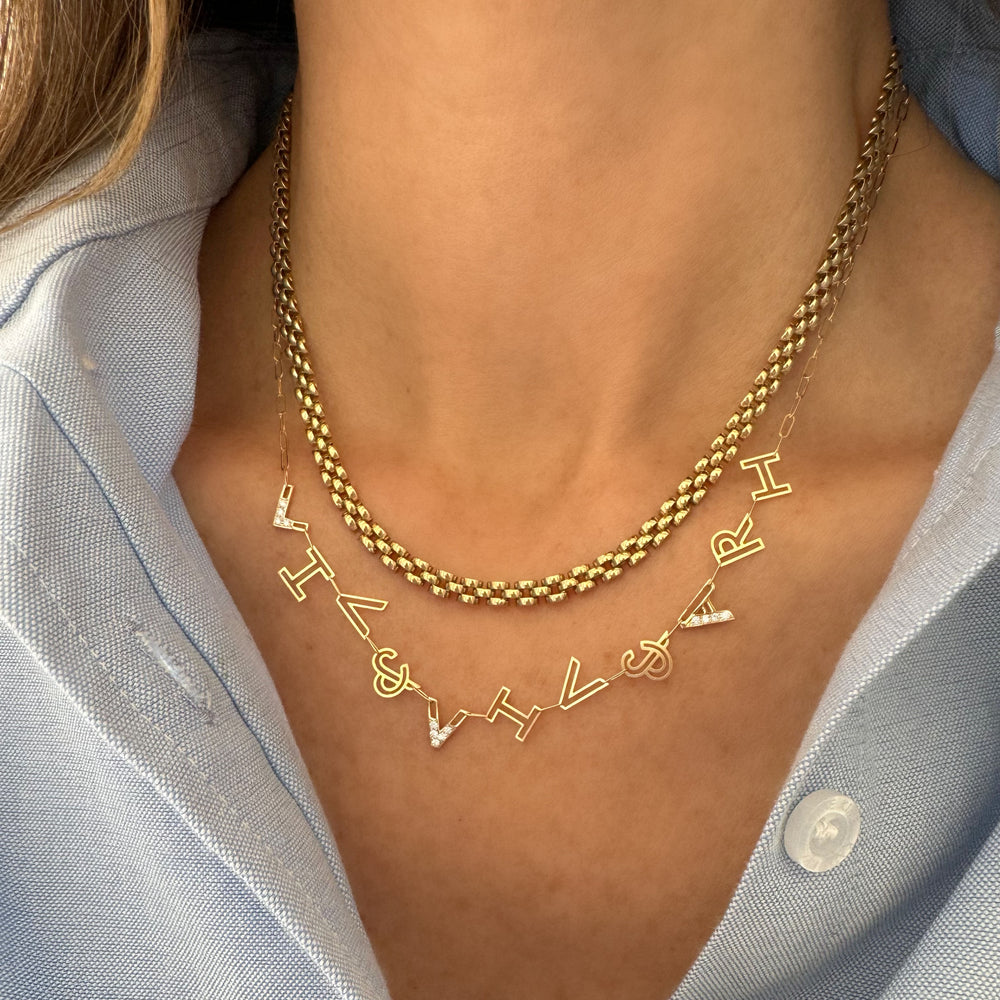 Chain Letter Necklace | K Kane Jewelry