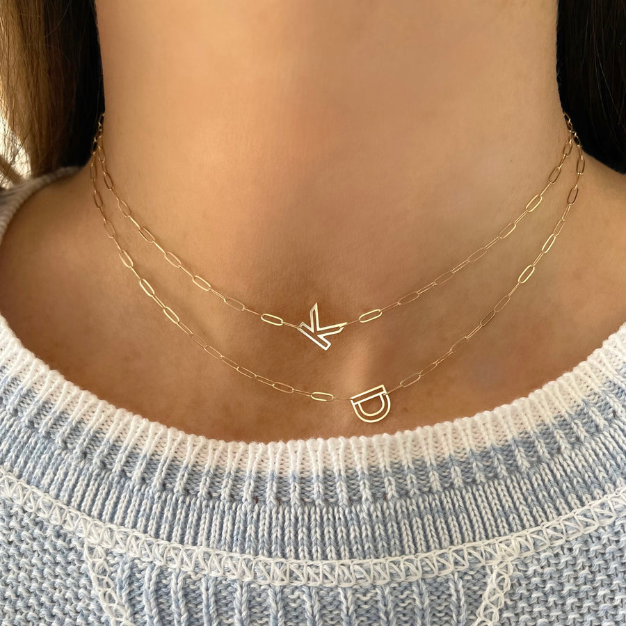 Chain Letter Necklace | K Kane Jewelry