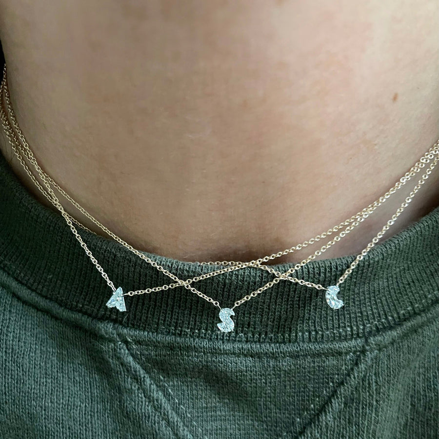 Alphabet Diamond Pendant | K Kane Jewelry