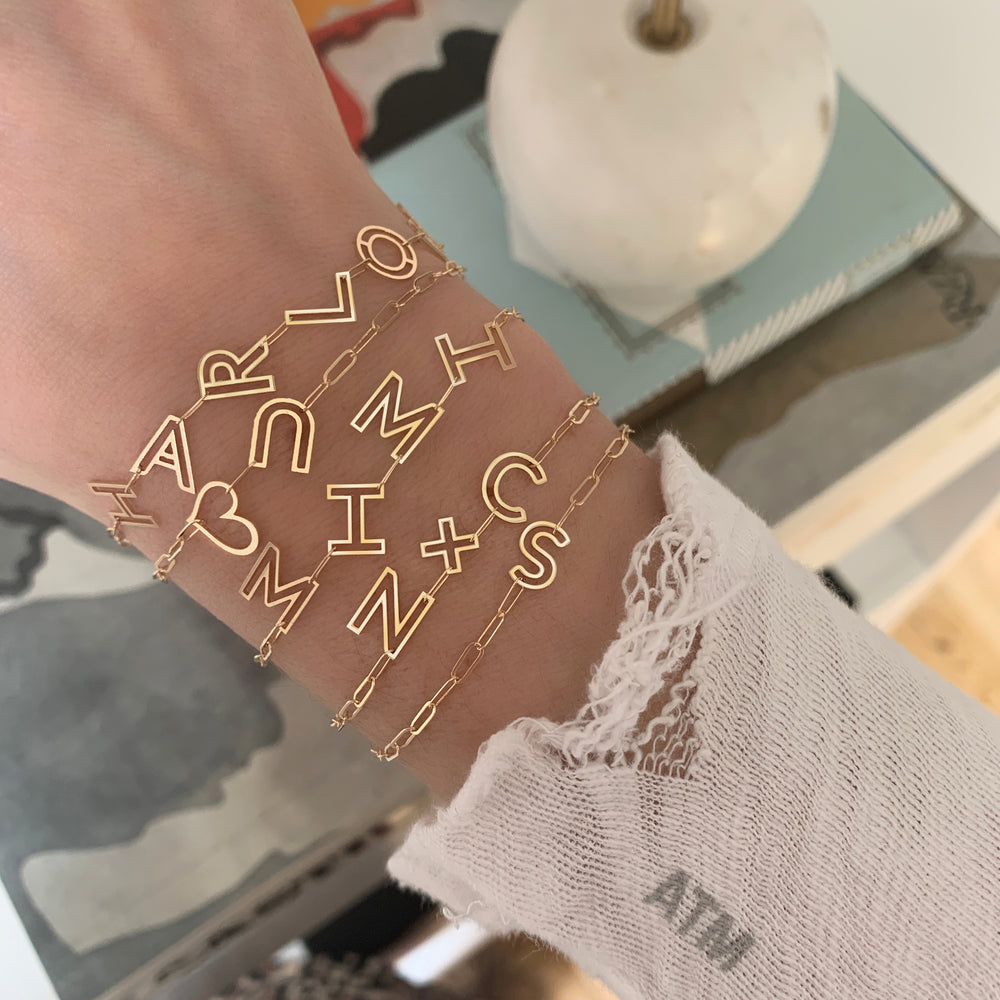 Chain Letter Bracelet | K Kane Jewelry