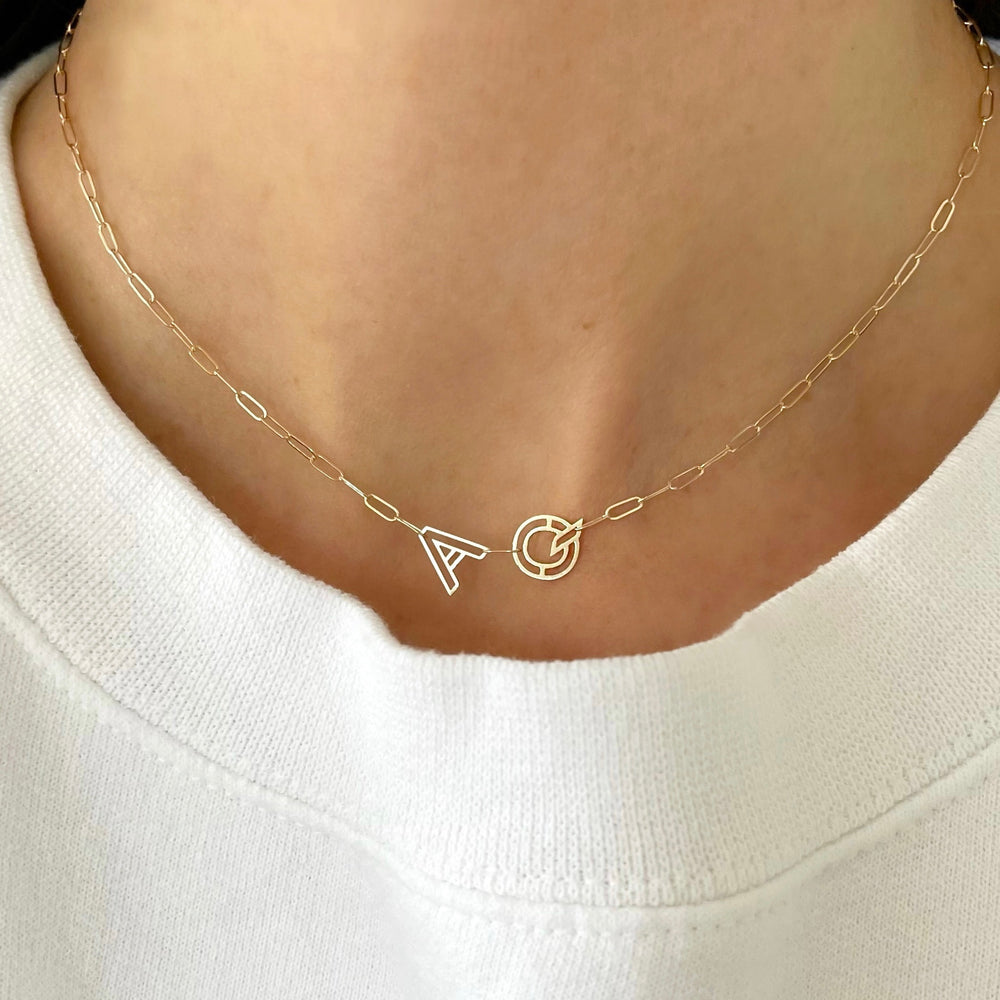 Chain Letter Necklace | K Kane Jewelry