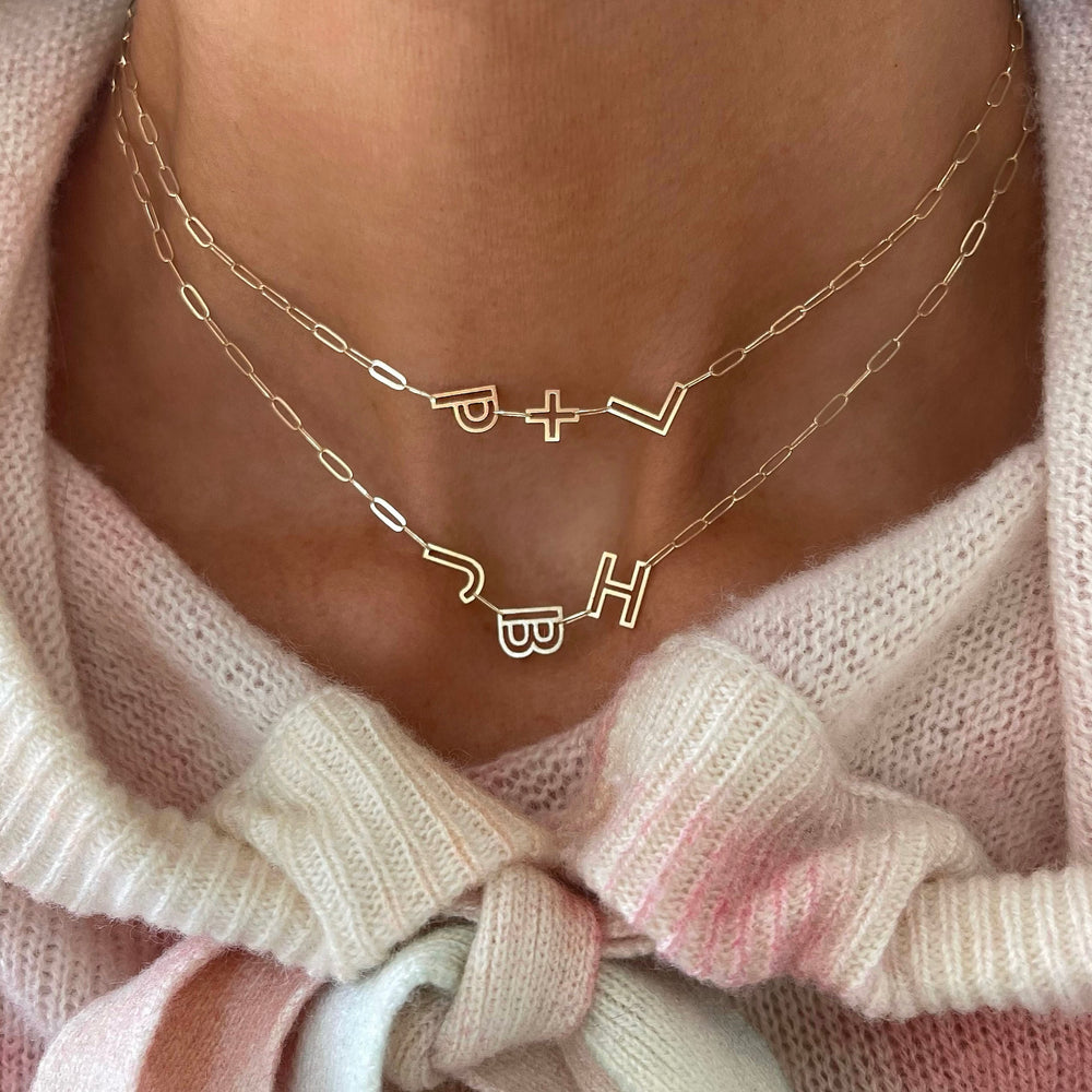 Chain Letter Necklace | K Kane Jewelry