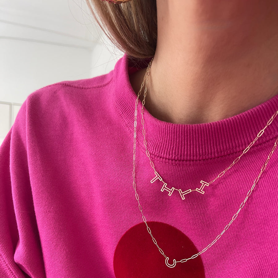Chain Letter Necklace | K Kane Jewelry
