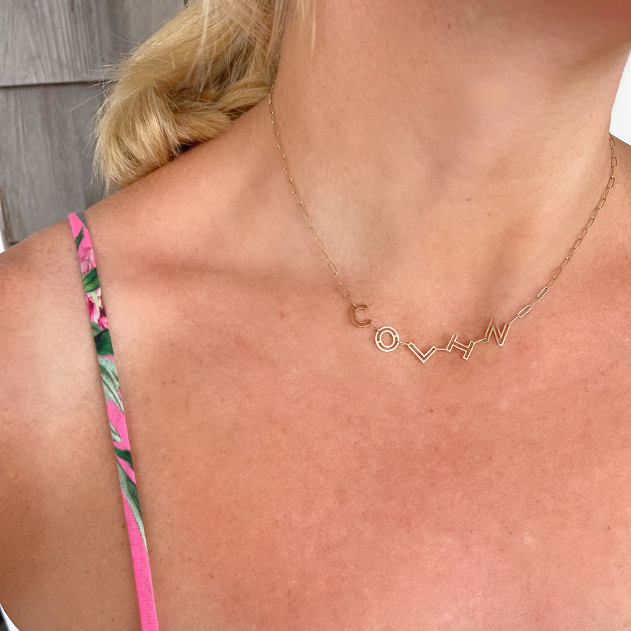 Chain Letter Necklace | K Kane Jewelry