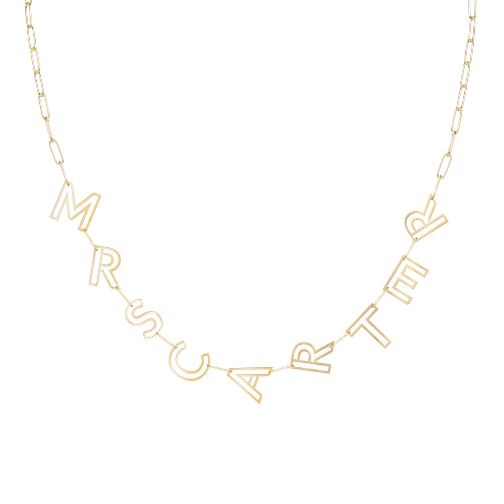 Chain Letter Necklace | K Kane Jewelry