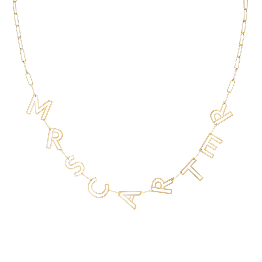 Chain Letter Necklace | K Kane Jewelry