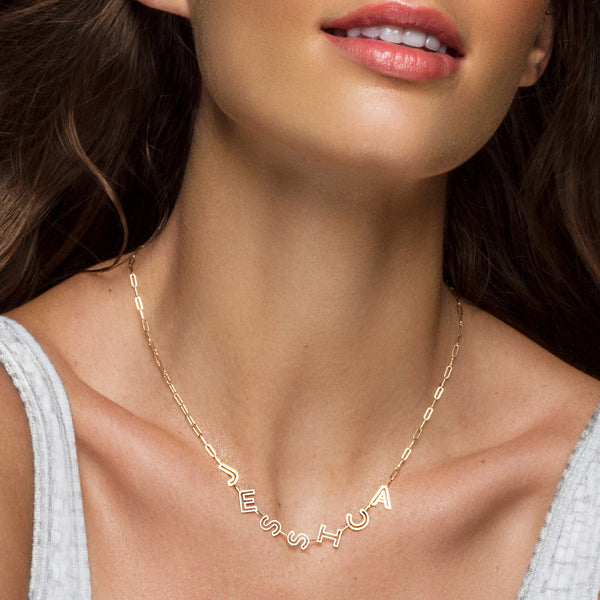 Chain Letter Necklace | K Kane Jewelry
