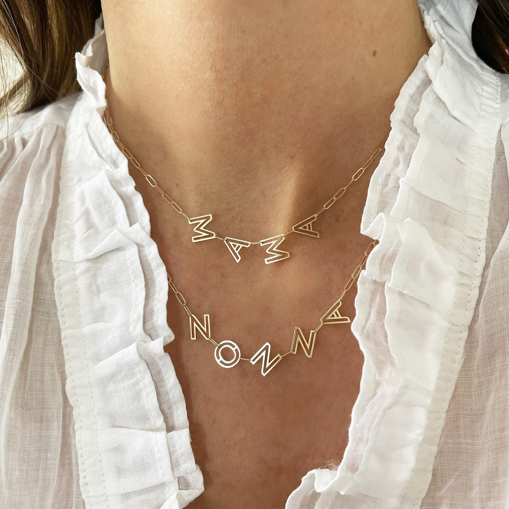 Chain Letter Necklace | K Kane Jewelry