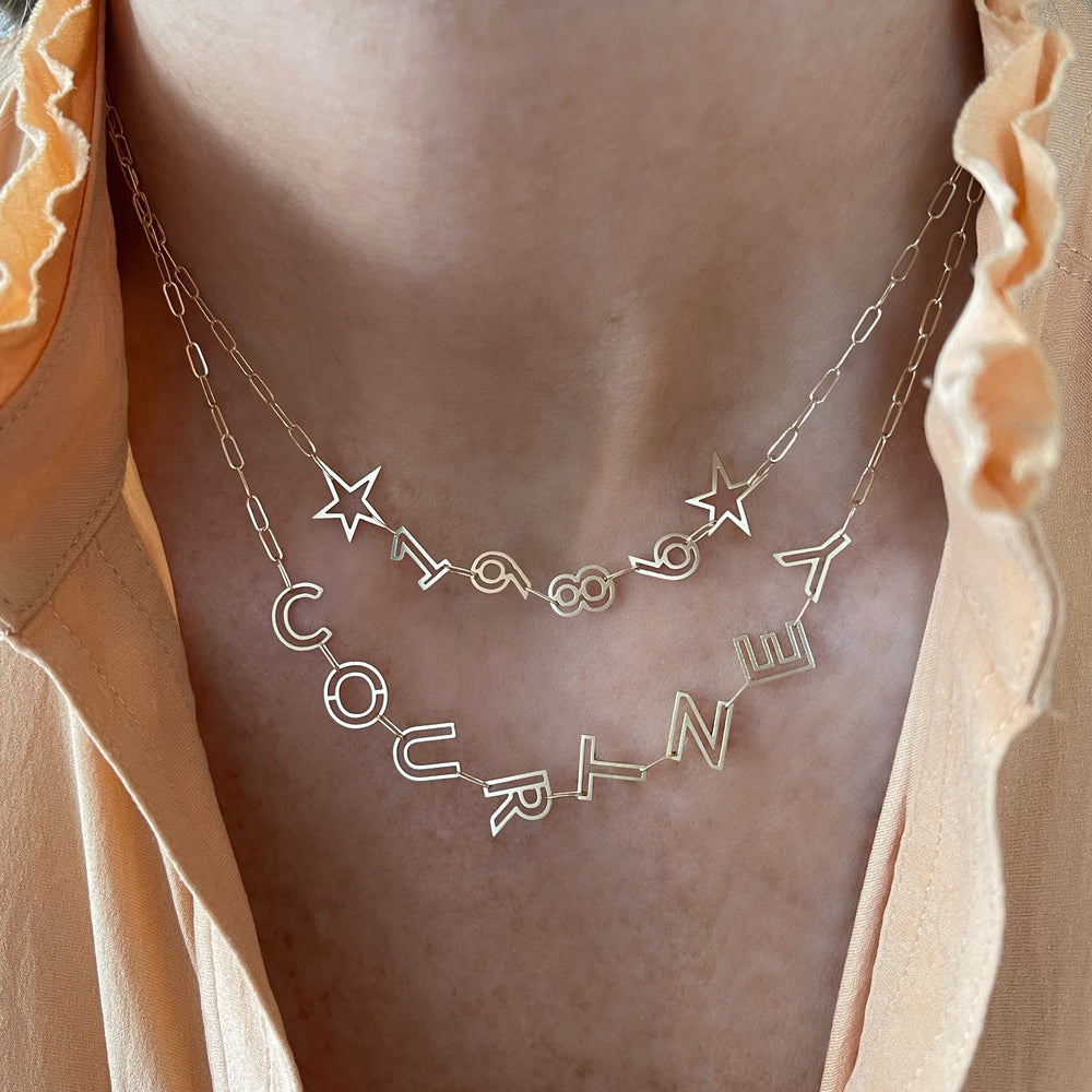 Chain Letter Necklace | K Kane Jewelry