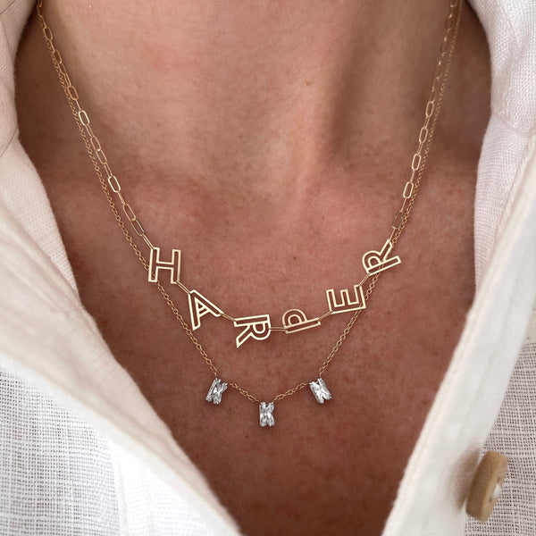 Chain Letter Necklace | K Kane Jewelry