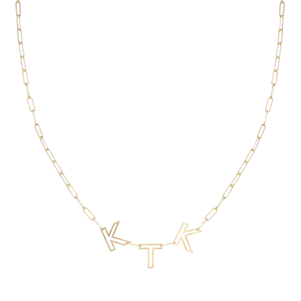 Chain Letter Necklace | K Kane Jewelry