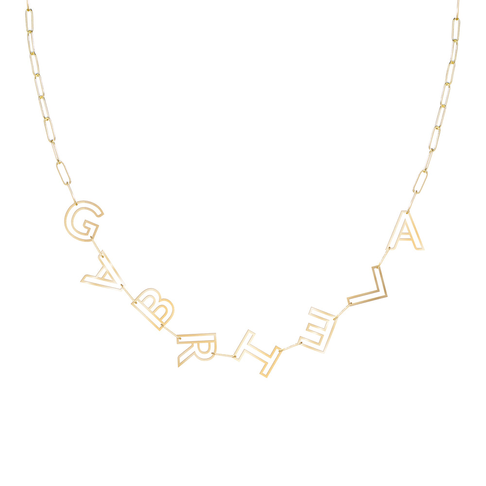 Chain Letter Necklace | K Kane Jewelry