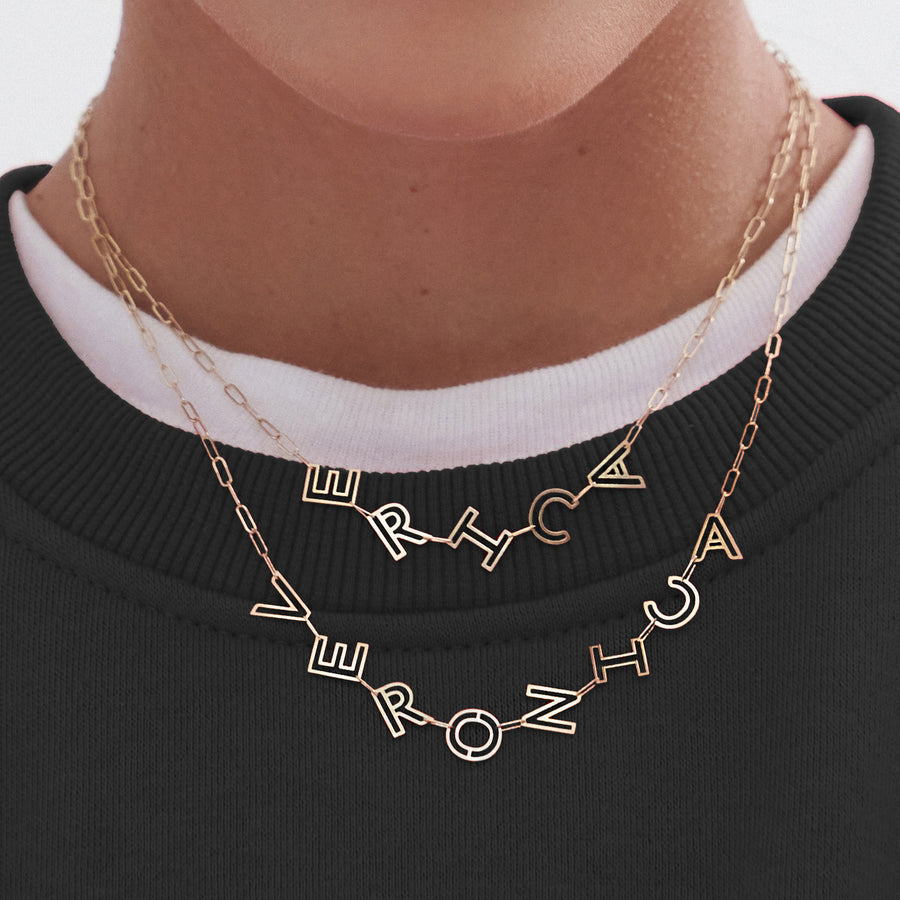 Chain Letter Necklace | K Kane Jewelry
