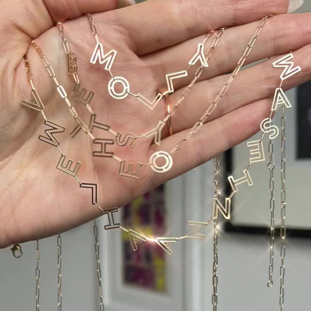 Chain Letter Necklace | K Kane Jewelry